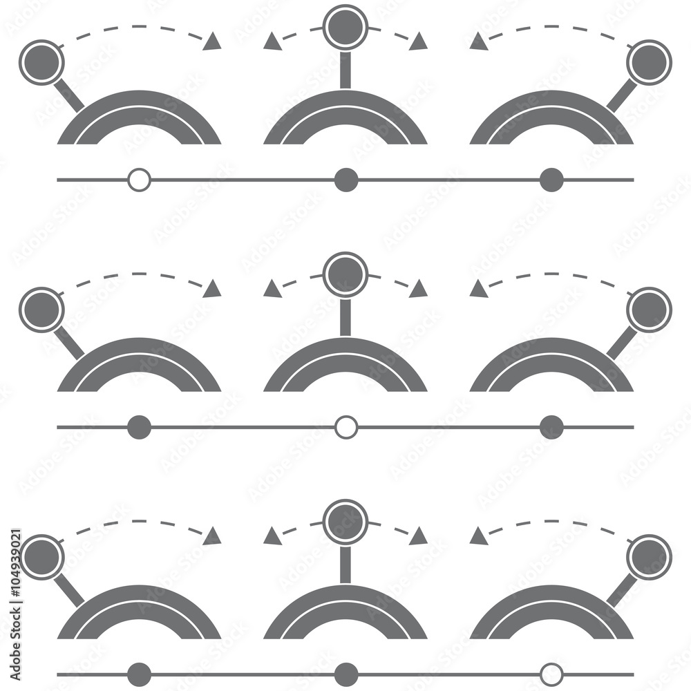 Vetor de Switch button set, silhouette. Vector Illustration do Stock ...