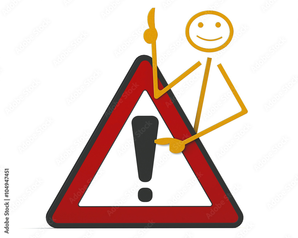 männchen achtung Stock Illustration | Adobe Stock