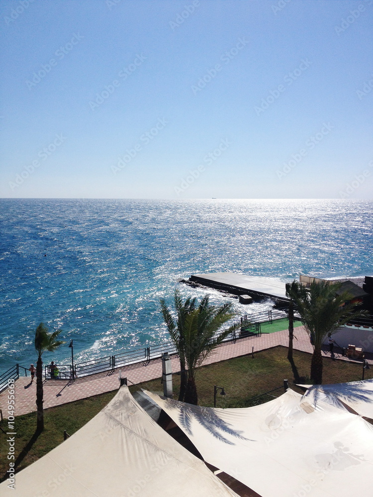 Beautiful landscape. Summer background with sea, resort. Stock Photo ...