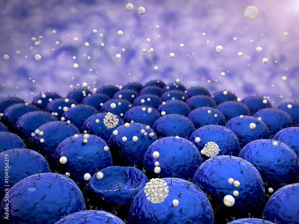 Pathogen And Cells Field Of Cells Field Of Cells With Receptors pathogen-and-cells-field-of-cells-field-of-cells-with-receptors