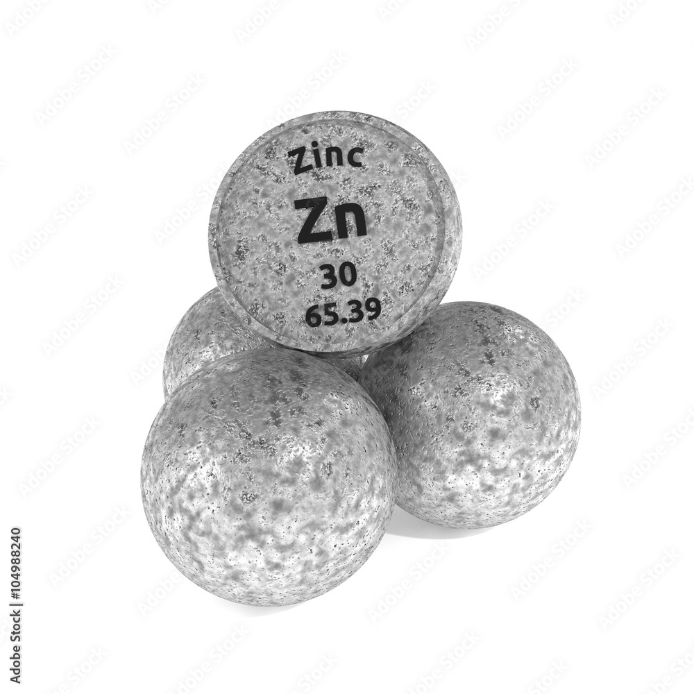 Zinc metal symbol / Periodic table signs Stock Illustration | Adobe Stock