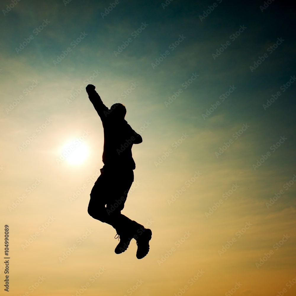 Person Falling Down From The Sky