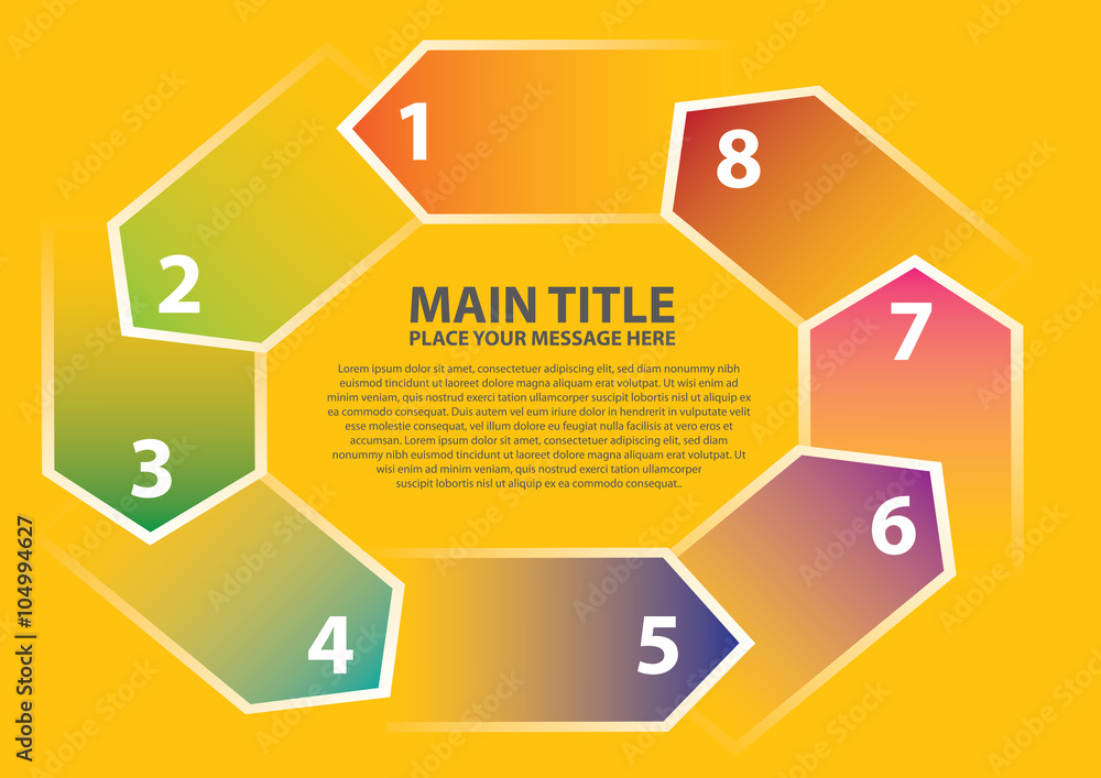 Arrow Cycle Flow Vector Layout Design Abstract Background Template ...