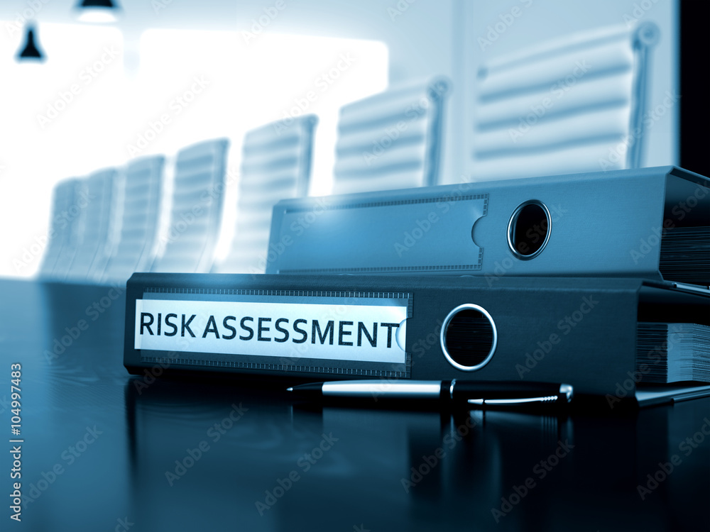 Risk Assessment. Business Concept on Blurred Background. Office Folder ...