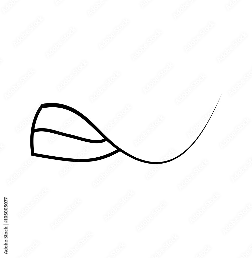 Cartoon angry mouth expression. silhouette vector illustration isolated ...