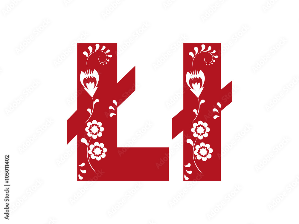 Litera ł, wycinanka Stock-Vektorgrafik | Adobe Stock