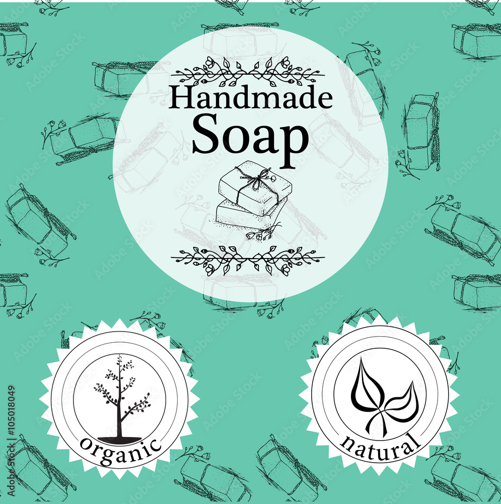 Vector set of seamless patterns, labels and logo design templates for ...