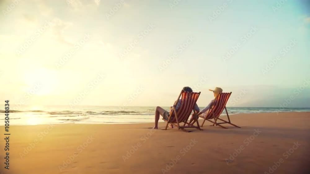 4K Retirement Vacation Concept, Happy Mature Retired Couple Enjoying ...