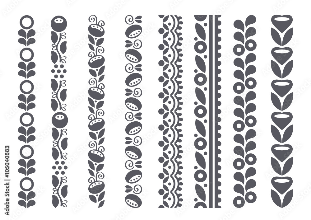 Decorative borders, vector illustration Stock Vector | Adobe Stock