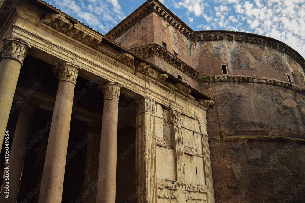 Pantheon from the side,a symbol of Rome,Italy Stock Photo | Adobe Stock
