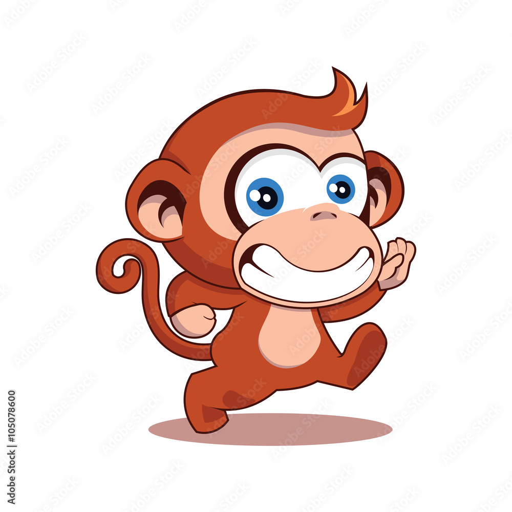 Smiling Monkey Cartoon