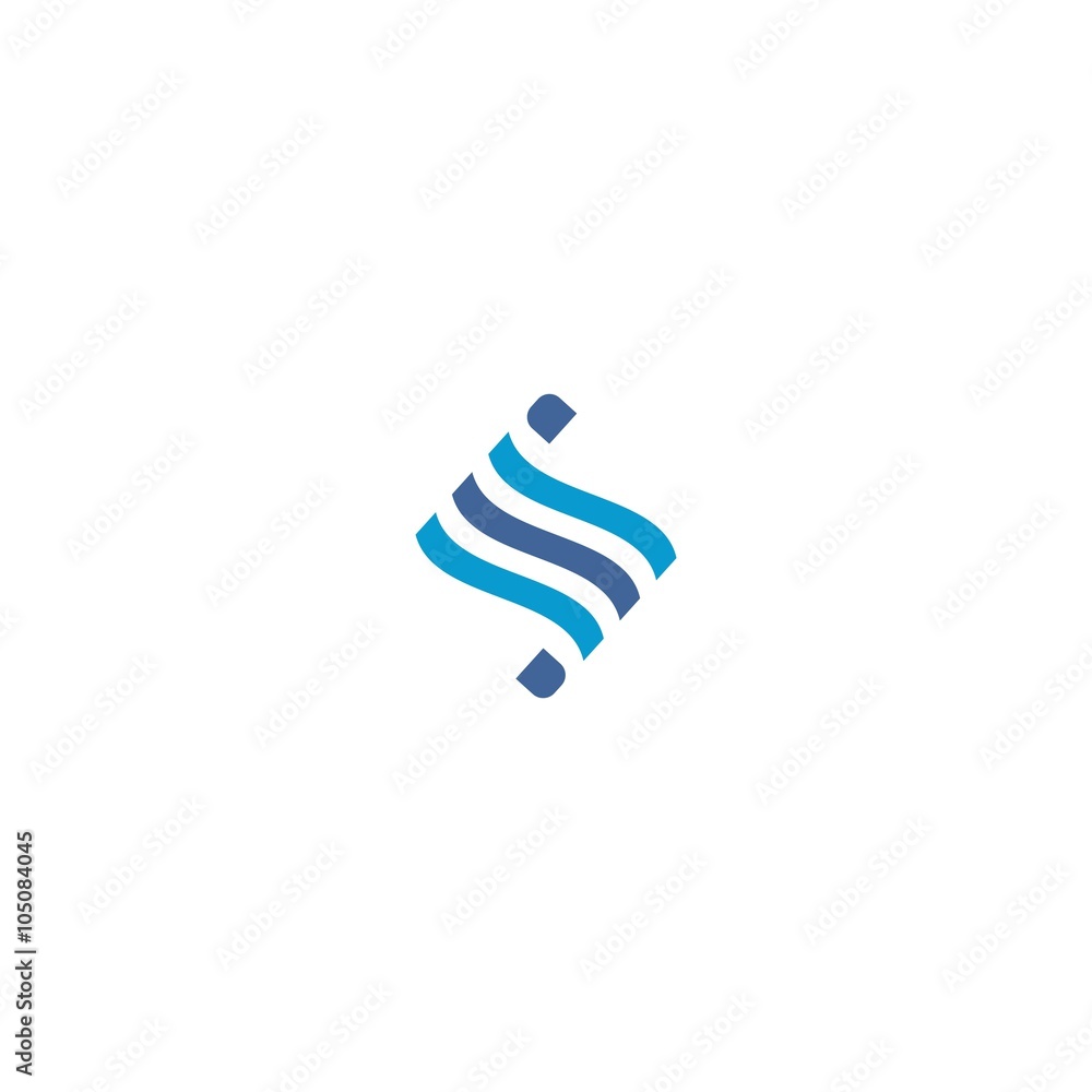 wave letter S logo Stock Vector | Adobe Stock