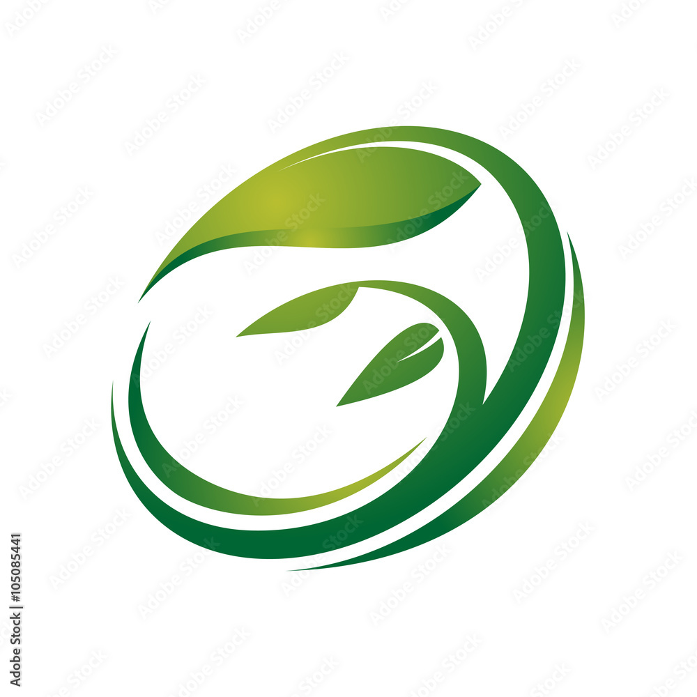 Beautiful Green Organic Logo Icon Template Stock Vector | Adobe Stock