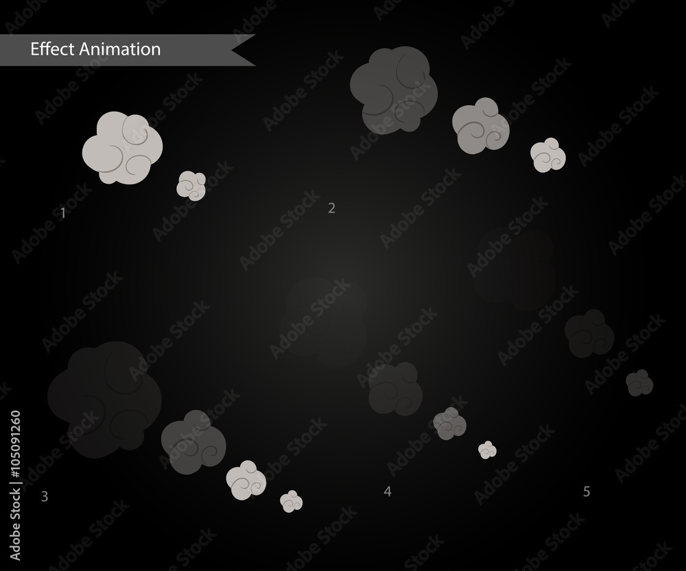 Vector effect. Effect for game. Explode effect animation. Cartoon explosion frames Stock Vector ...