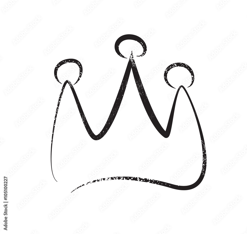 grunge crown element with textures vector frame Stock Vector | Adobe Stock