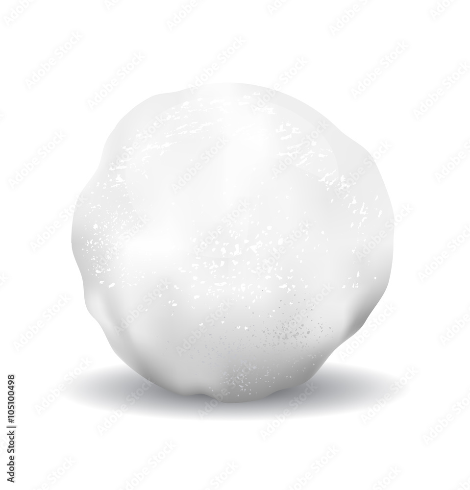 snowball vector icon illustration with textures isolated object Stock ...