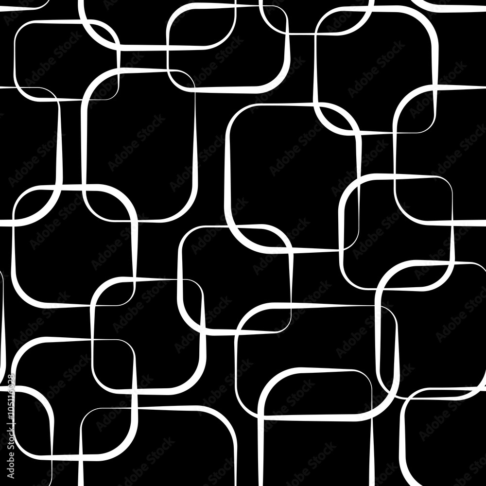 Rectangle geometric seamless pattern. Rounded square blocks background ...