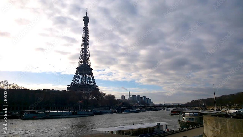 Cinemagraph Eiffel tower Paris Stock Video | Adobe Stock