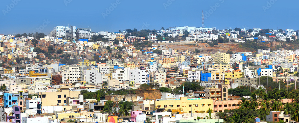 Hyderabad city panoramic view Stock Photo | Adobe Stock