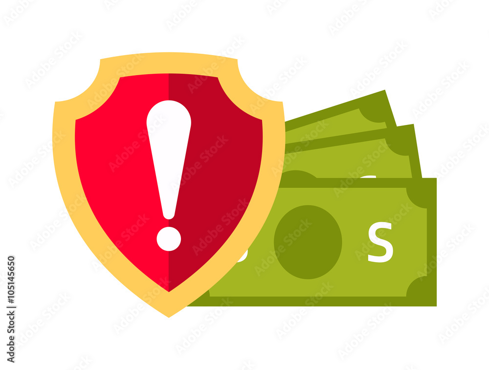 Money safety vector illustration Stock Vector | Adobe Stock