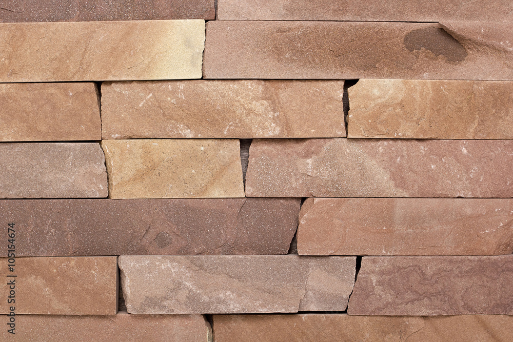 Red brick stone exterior and interior decoration building mater Stock ...