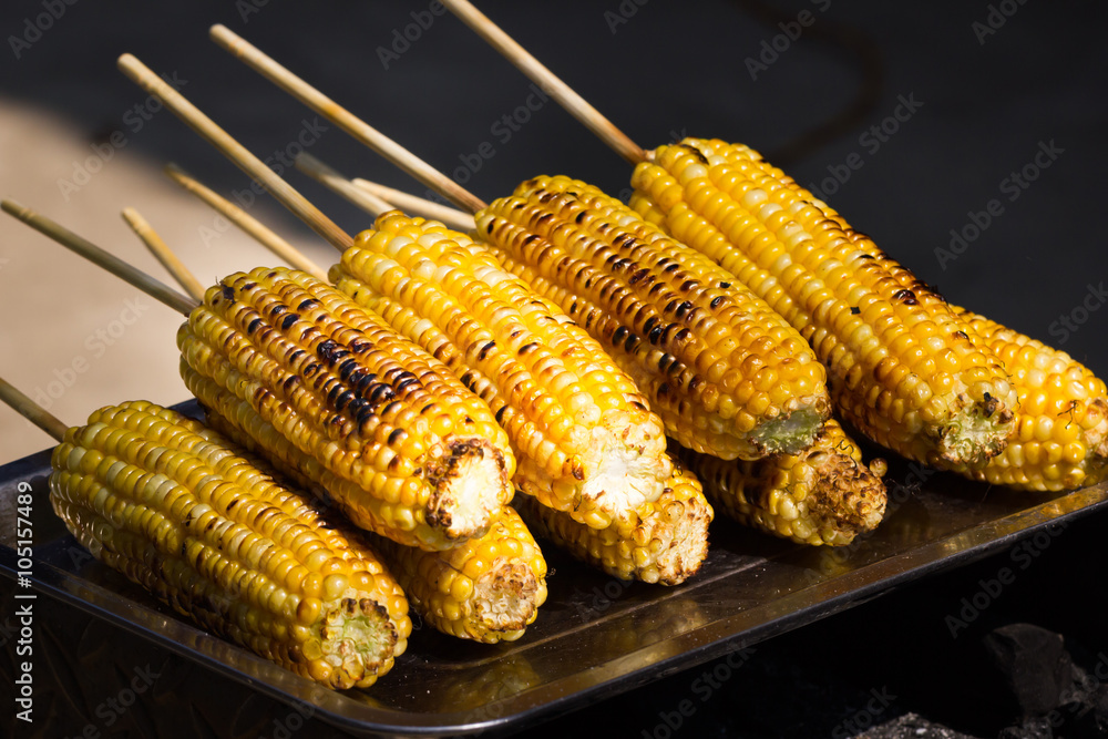 This is a photo of chinese Dai people's roasted corn, was taken in ...