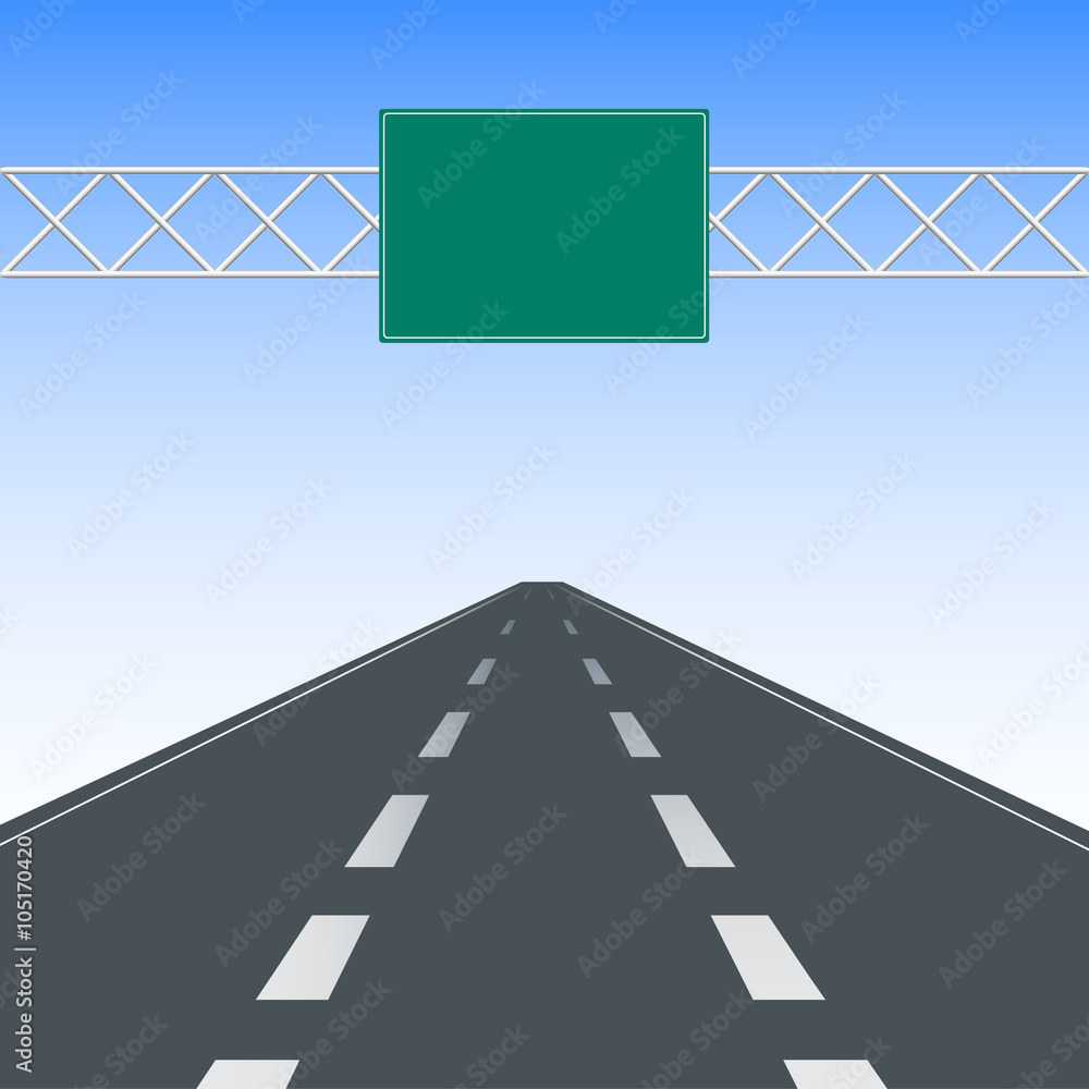 Blank highway road signs. Stock Vector | Adobe Stock