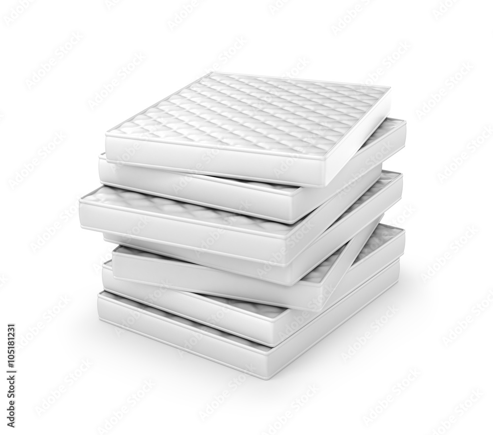 stack of white mattresses Stock Illustration | Adobe Stock