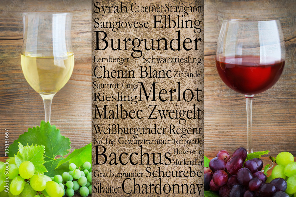 Weißwein und Rotwein Stock-Foto | Adobe Stock