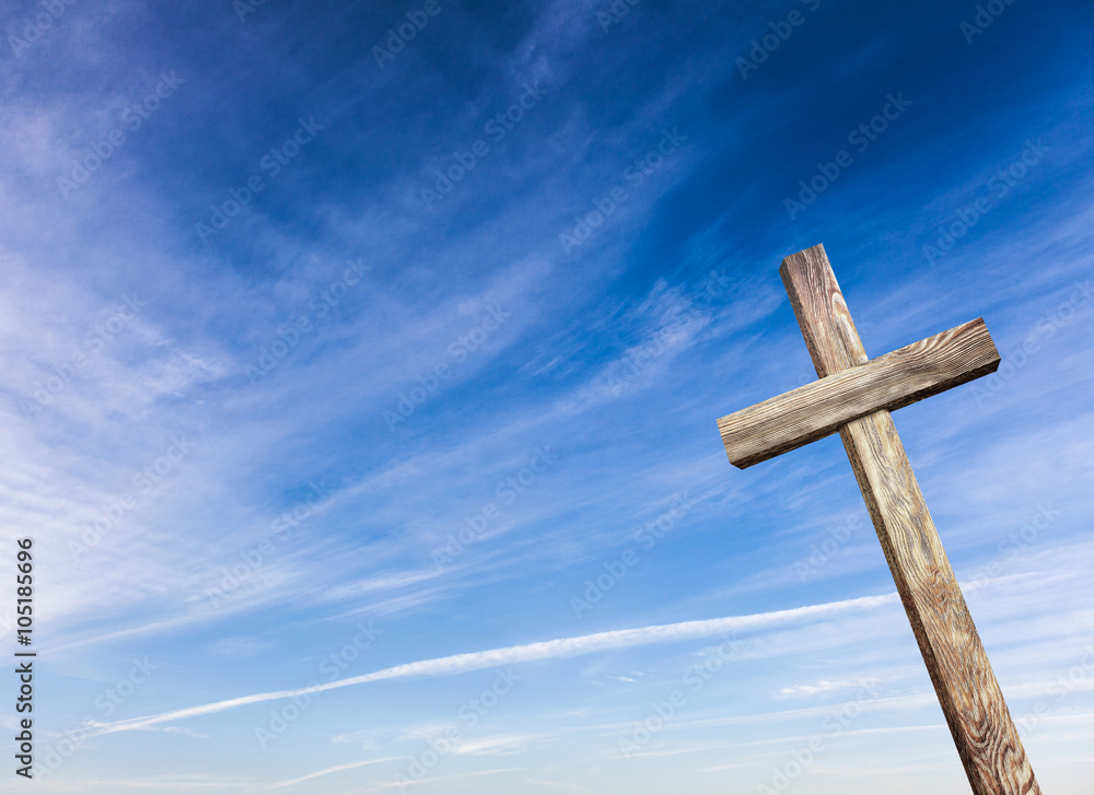 Old wooden cross Stock Illustration | Adobe Stock