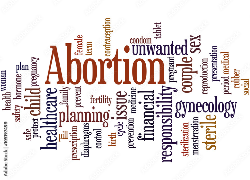 Abortion, word cloud concept 8 Stock Illustration | Adobe Stock