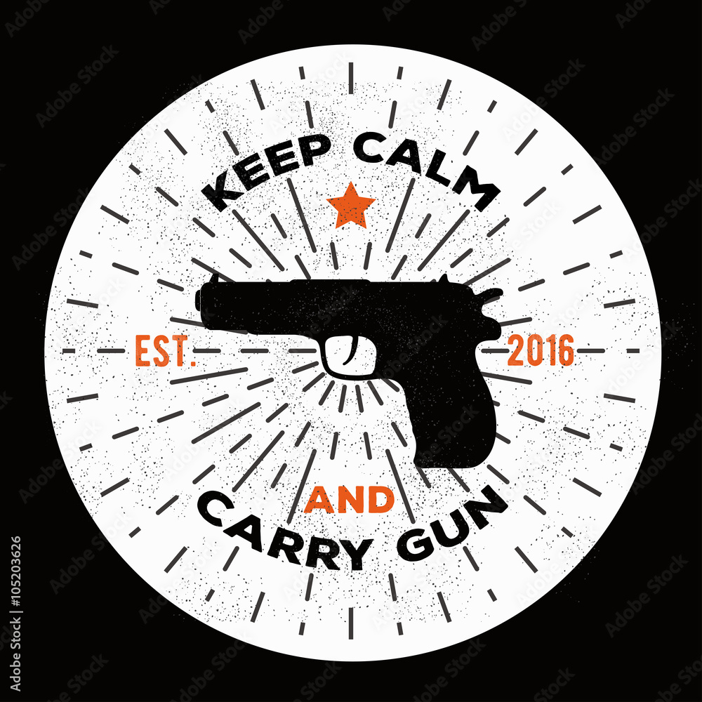 Keep Calm And Carry On Gun Shirt