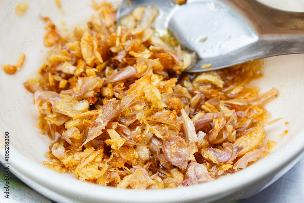 Deep fried garlic. Stock Photo | Adobe Stock
