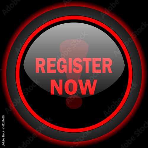 Dark Red Button Register Now