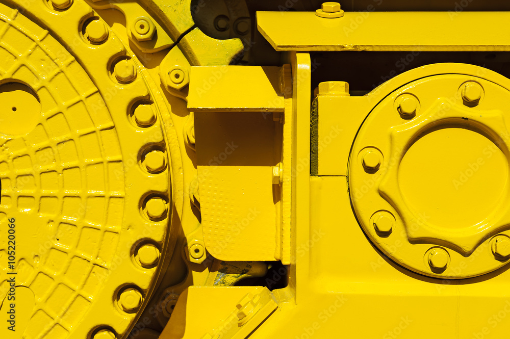Track drive gear, bulldozer sprocket mechanism, large construction ...