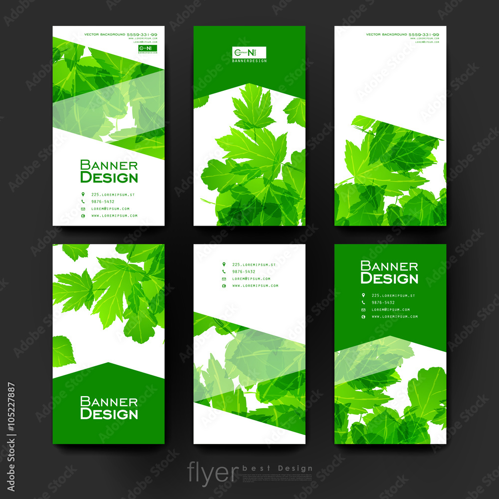 autumn leaf ornament vector brochure template. Flyer Layout Stock ...