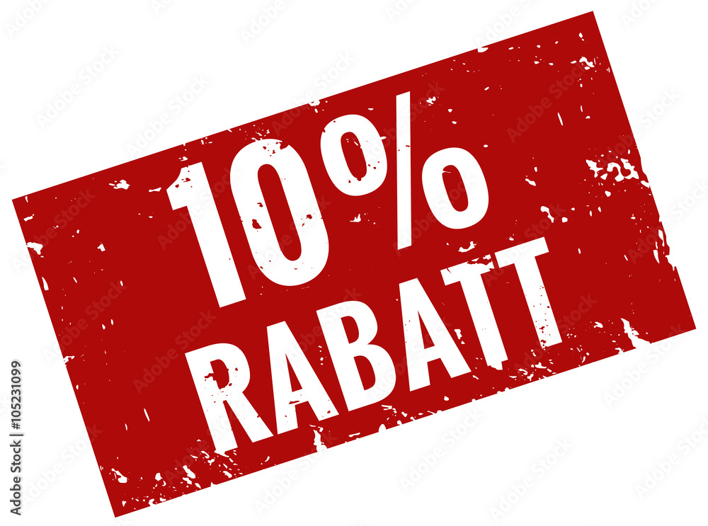 10 % Rabatt Stempel rot grunge Stock Vector | Adobe Stock