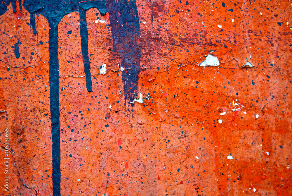 Dripping painted wall and texture grunge spatter background or Abstract ...