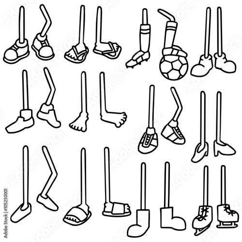vector set of cartoon legs Stock Vector | Adobe Stock
