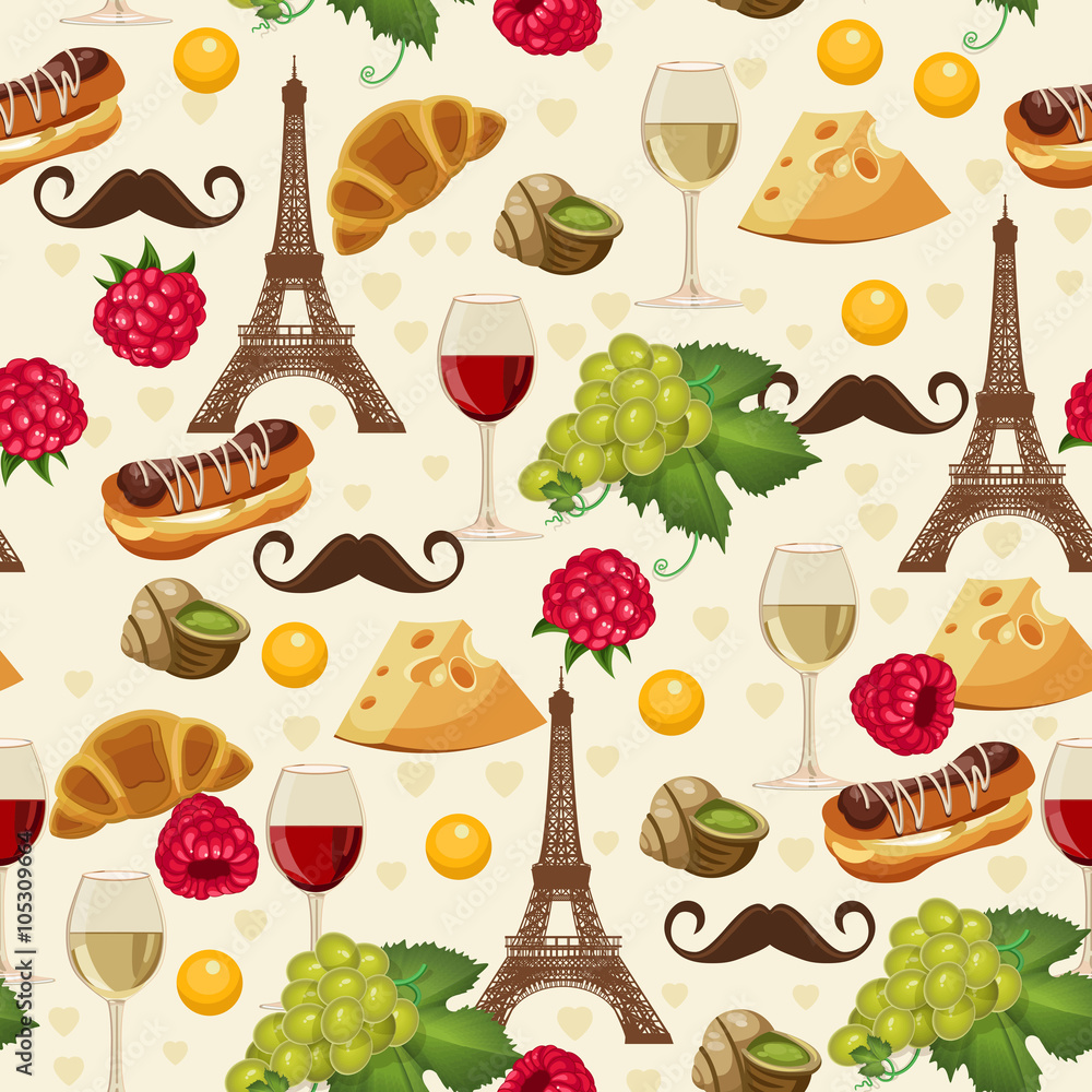 French Menu Background Design