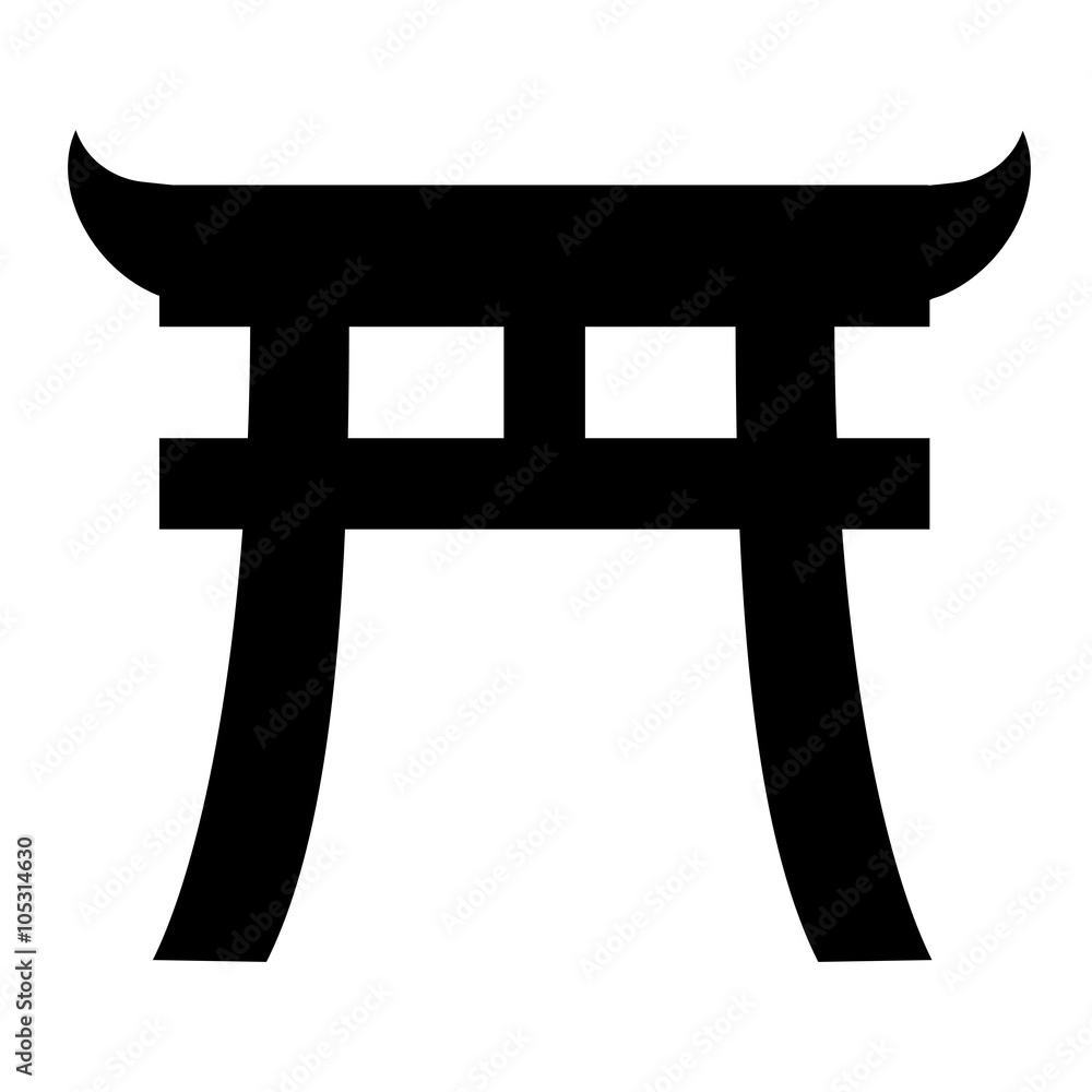 Japanese Classic Gate Vector Icon Stock Vector Adobe Stock Japanese Classic Gate Vector Icon Stock Vector Adobe Stock