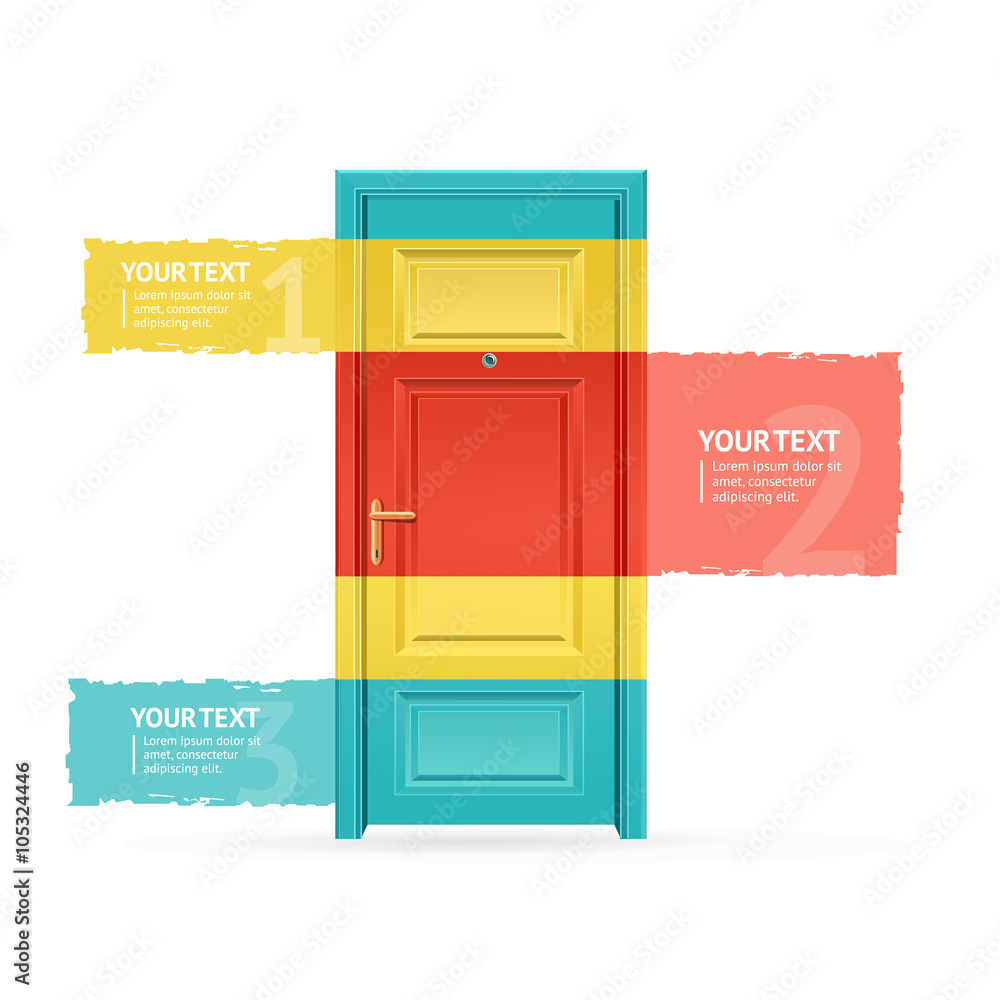 Conceptual Infographic Door Menu. Vector Stock Vector | Adobe Stock