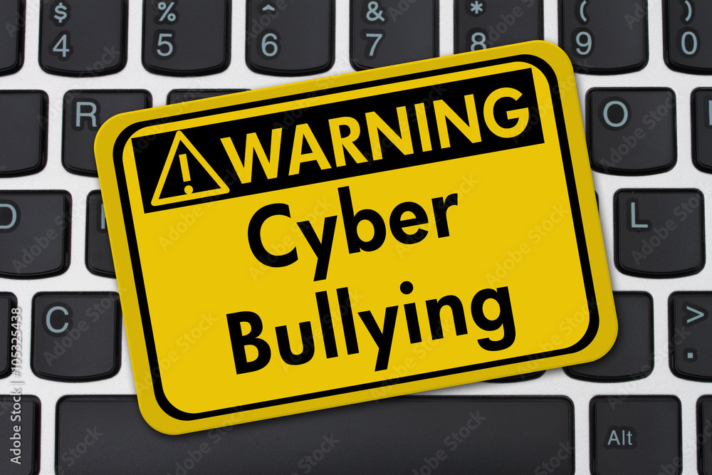 Cyber Bullying Warning Sign Stock Photo | Adobe Stock