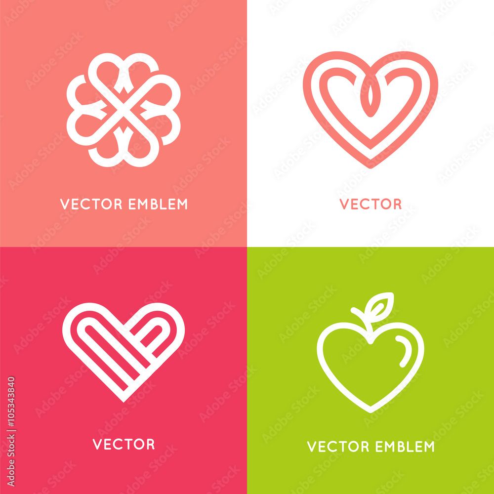 Vector set of logo design elements and templates Stock Vector | Adobe Stock