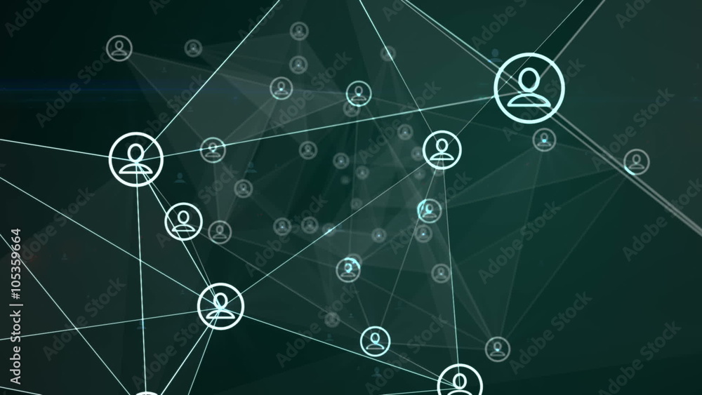 Social Networking Animation Green Stock Video | Adobe Stock