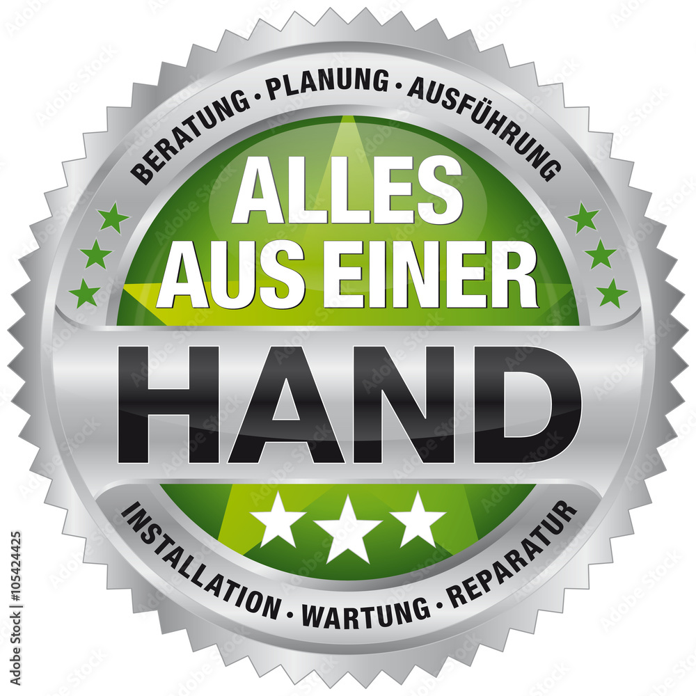 Alles aus einer Hand! Stock-Vektorgrafik | Adobe Stock