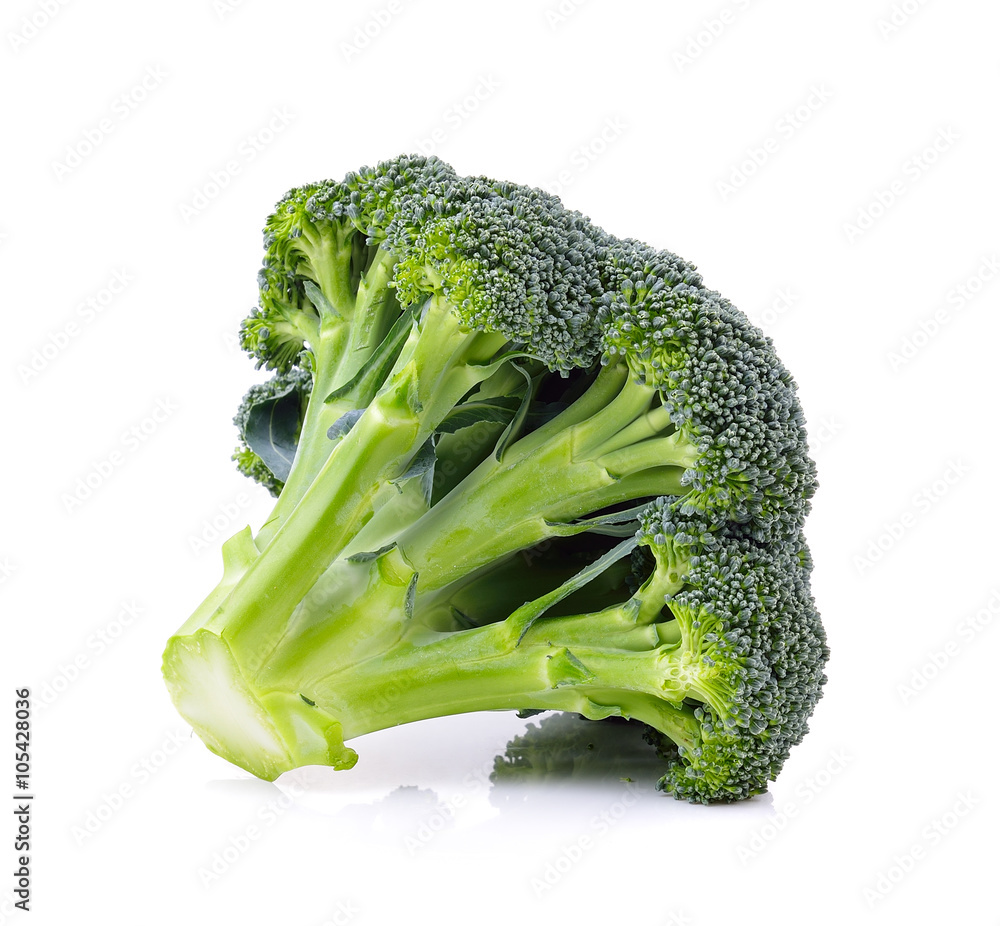 Broccoli on white background Stock Photo | Adobe Stock