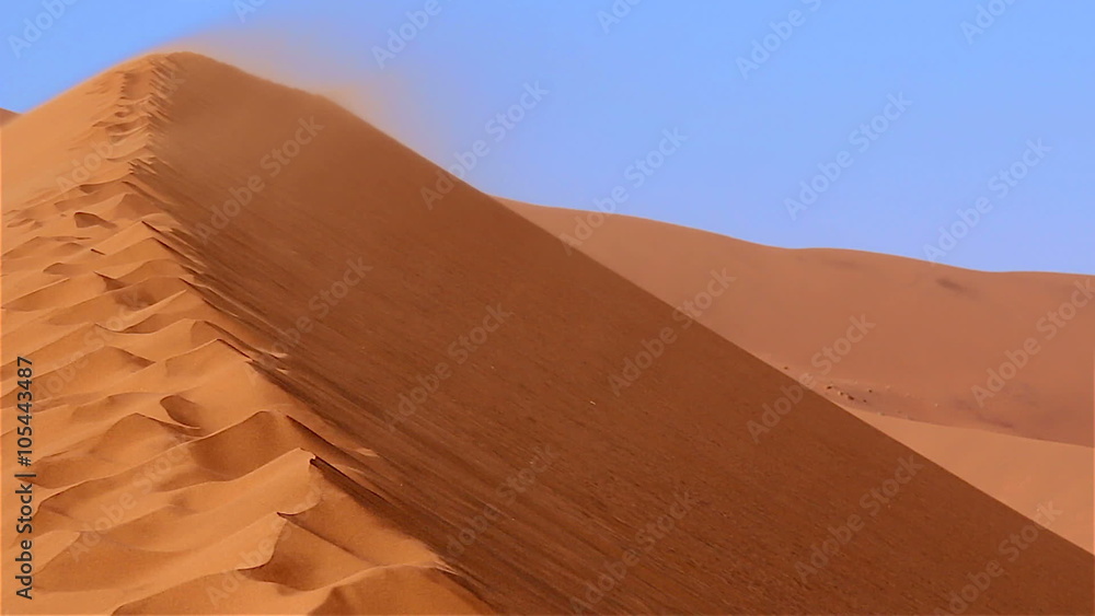 Sandstorm on dune Sossusvlei Namibia Africa Stock Video | Adobe Stock