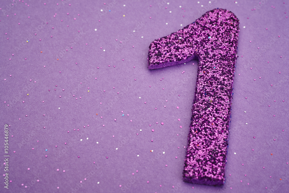 Number one purple color over a purple background. Anniversary Stock ...