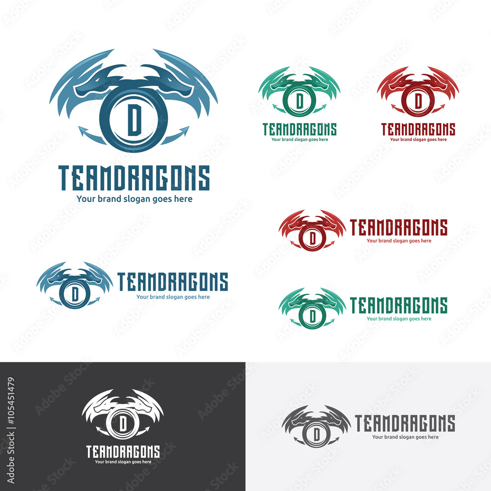 Dragon Logo, Dragon Sign, Dragon Identity, Team Mascot Stock Vector ...